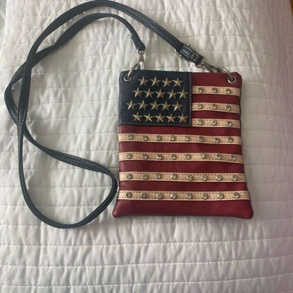 Bags | Patriotic American Flag Crossbody Bag | Poshmark